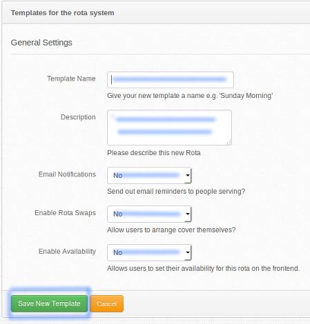 Creating a Rota Template - Churchbox | Church Management System